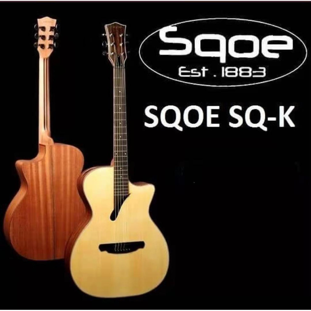 Sqoe SQ-K 40" inch acoustic guitar with fishman EQ # Wings Piano Bass ...