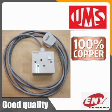 Extension Socket 13A LongMeter Full Copper Cable DIY 1 TO 35 METER ...