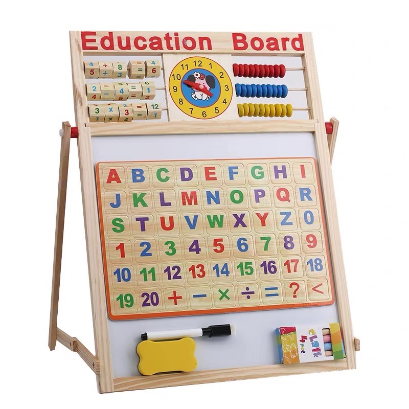 Ready Stock ~Wooden 2 in 1 Home Early Learning Multi purpose Education ...