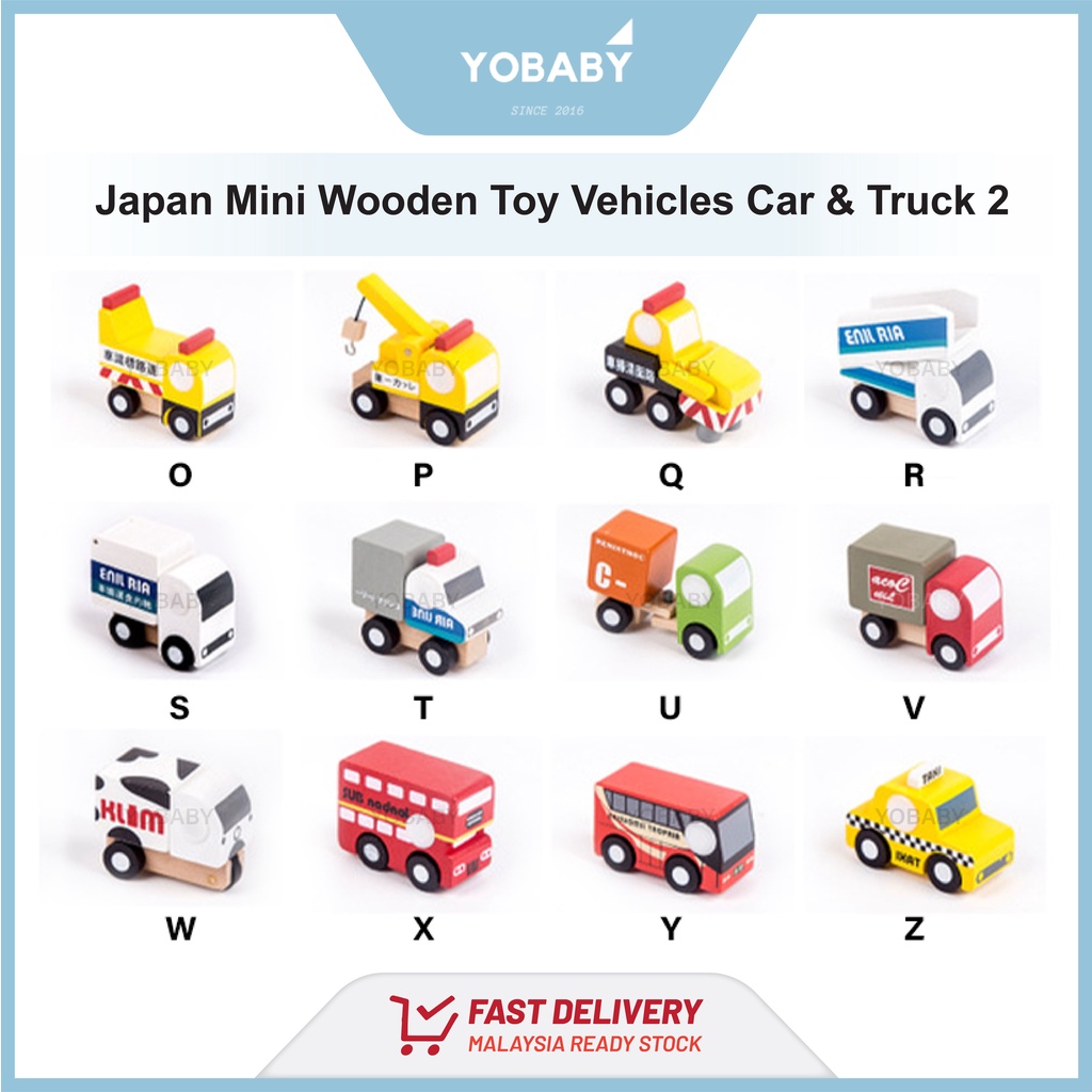【CLEARANCE】 Japan mini Wooden Toy Vehicles Car & Truck 2 | Shopee Malaysia
