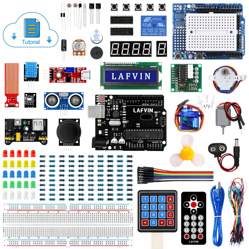 [Ready Stock] LAFVIN UNO R3 Super Starter Kit with Tutorial for Arduino Sensors Learning Set ...