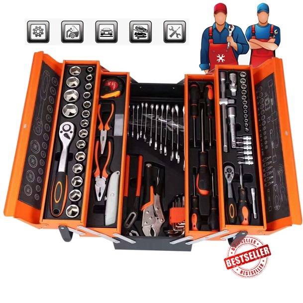 Set DIY Lengkap 85 Alat Spanar Soket / 85 Pcs Tools Set Cantilever ...