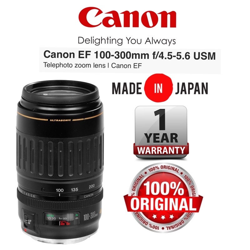 Canon EF 100-300mm SUPER ZOOM FULL FRAME F/4.5-5.6 USM ULTRASONIC MADE ...