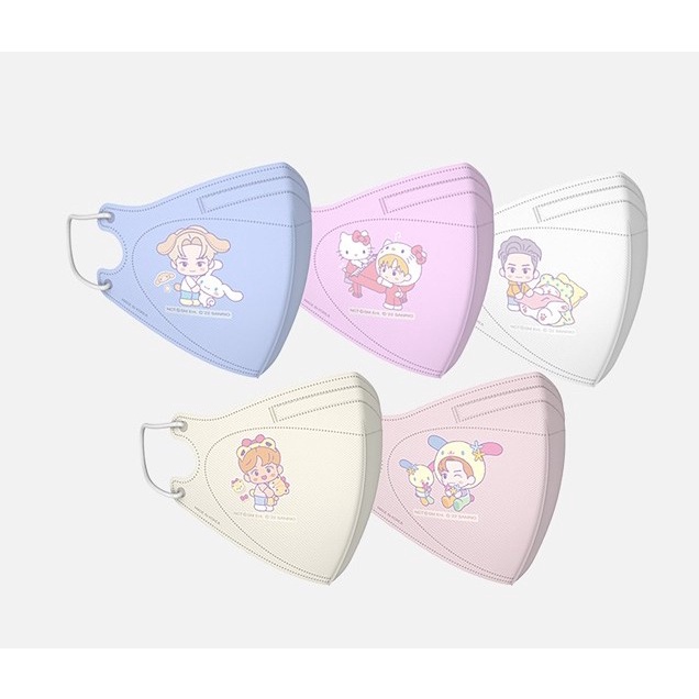 [NCT x SANRIO CHARACTERS] NCT MASK_All M size (1 pack= 5 pieces ...