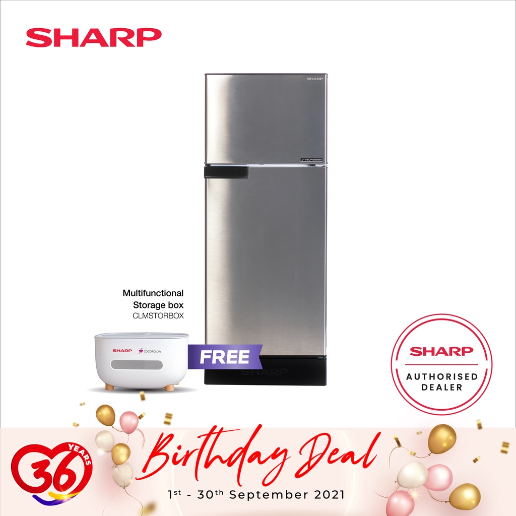 SHARP SJ209MS INVERTER FRIDGE 190L | Shopee Malaysia