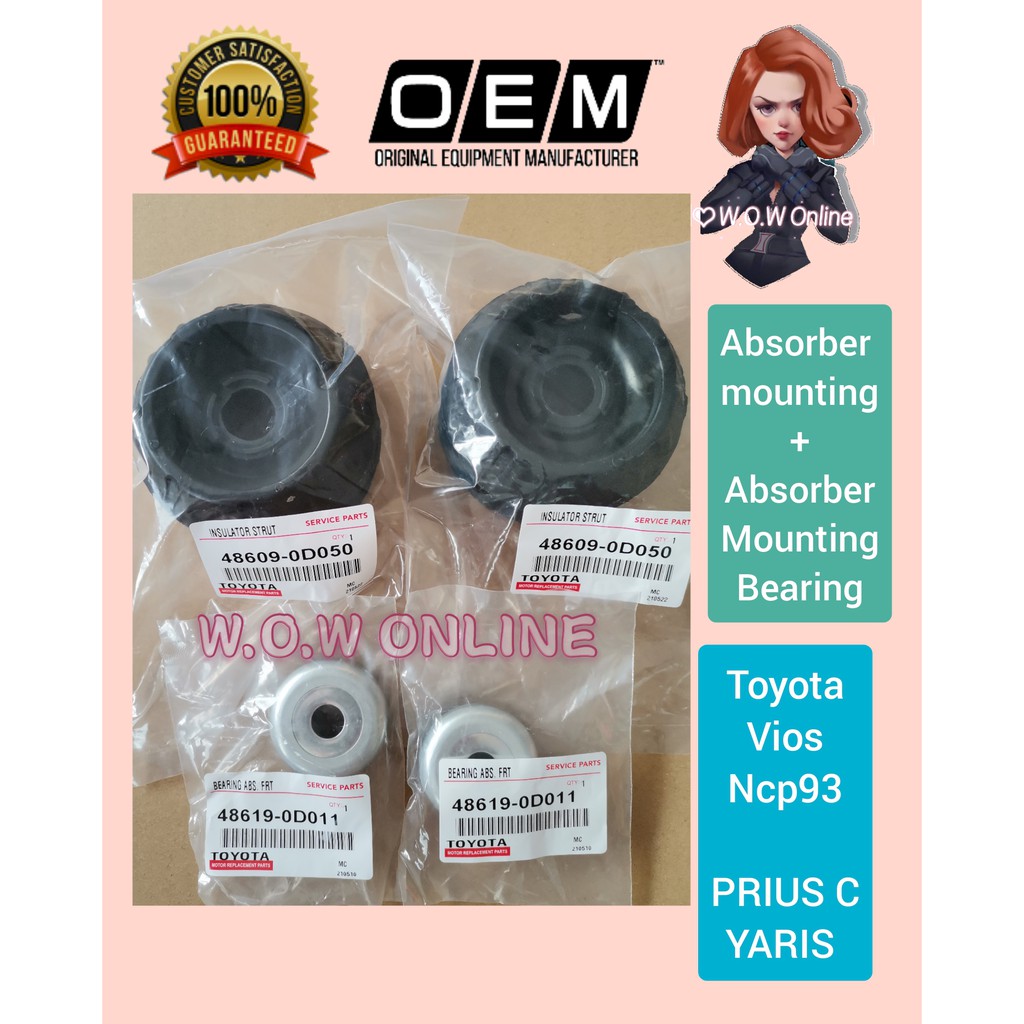 TOYOTA VIOS NCP93 YARIS PRIUS C ABSORBER MOUNTING + ABSORBER MOUNTING ...
