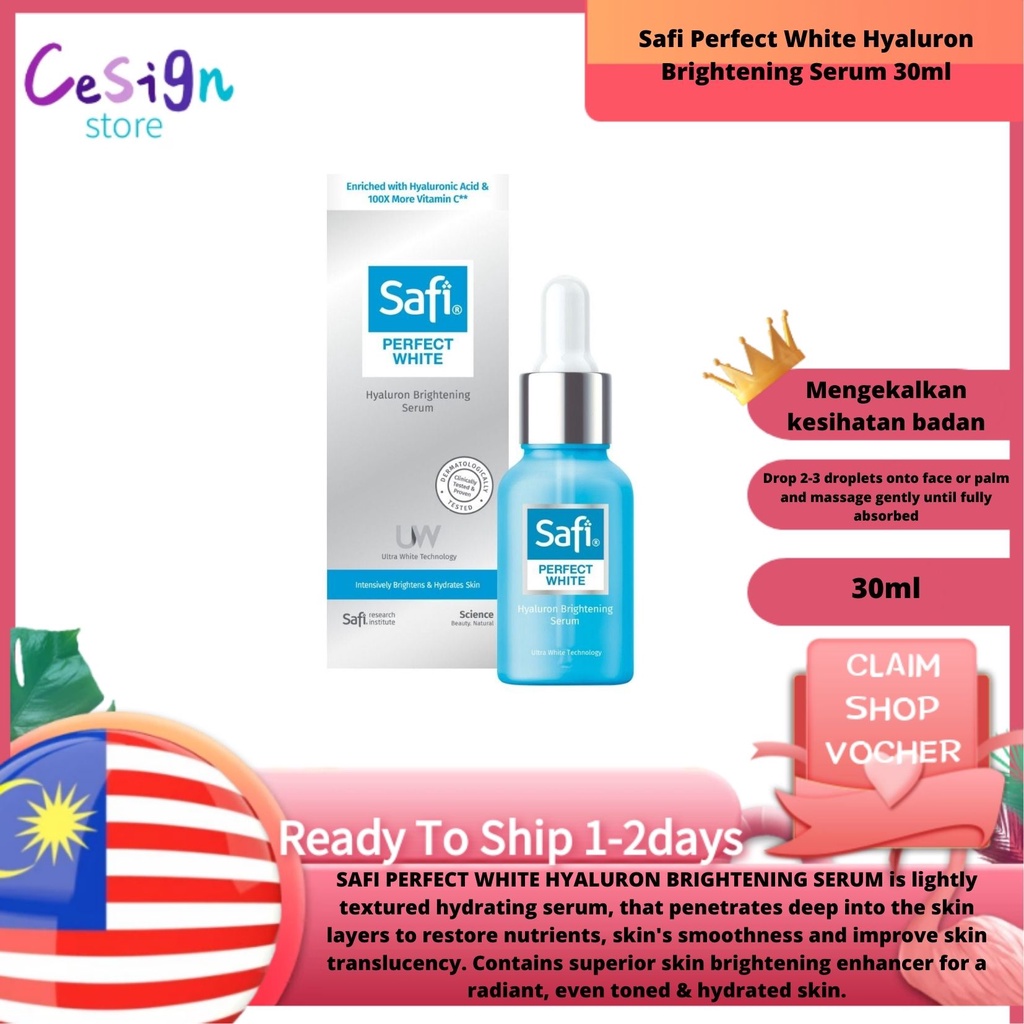 Safi Perfect White Hyaluron Brightening Serum 30ml | Shopee Malaysia