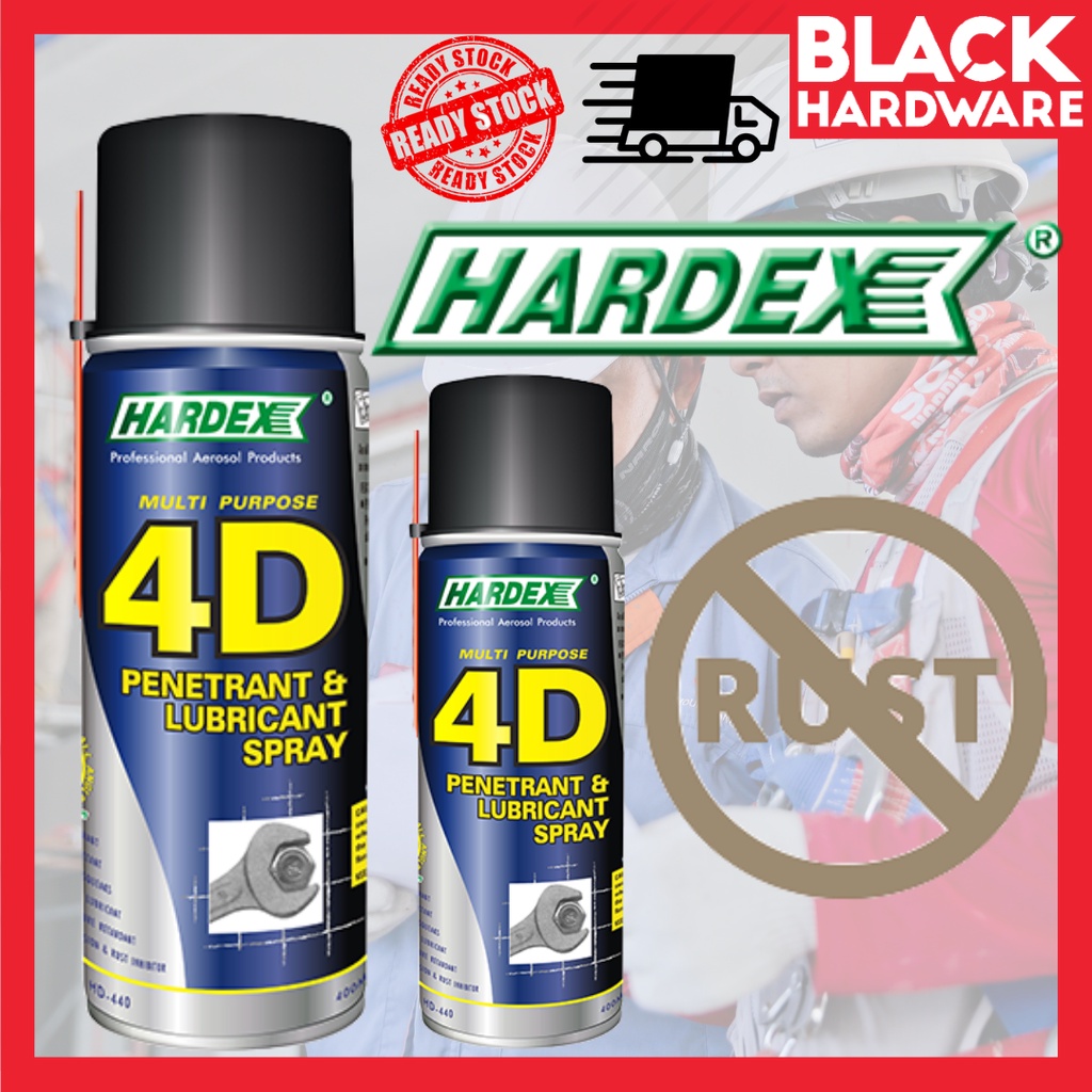 BLACK HARDWARE Hardex 4D Anti Rust Spray Lubricant Spray Penetrant ...