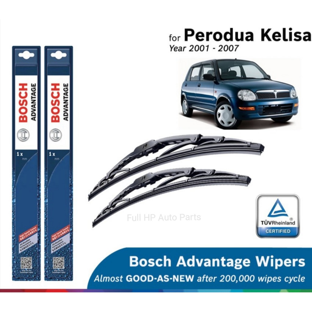 Bosch Advantage U Hook Wiper Set for Perodua Kelisa (18"/16") | Shopee Malaysia