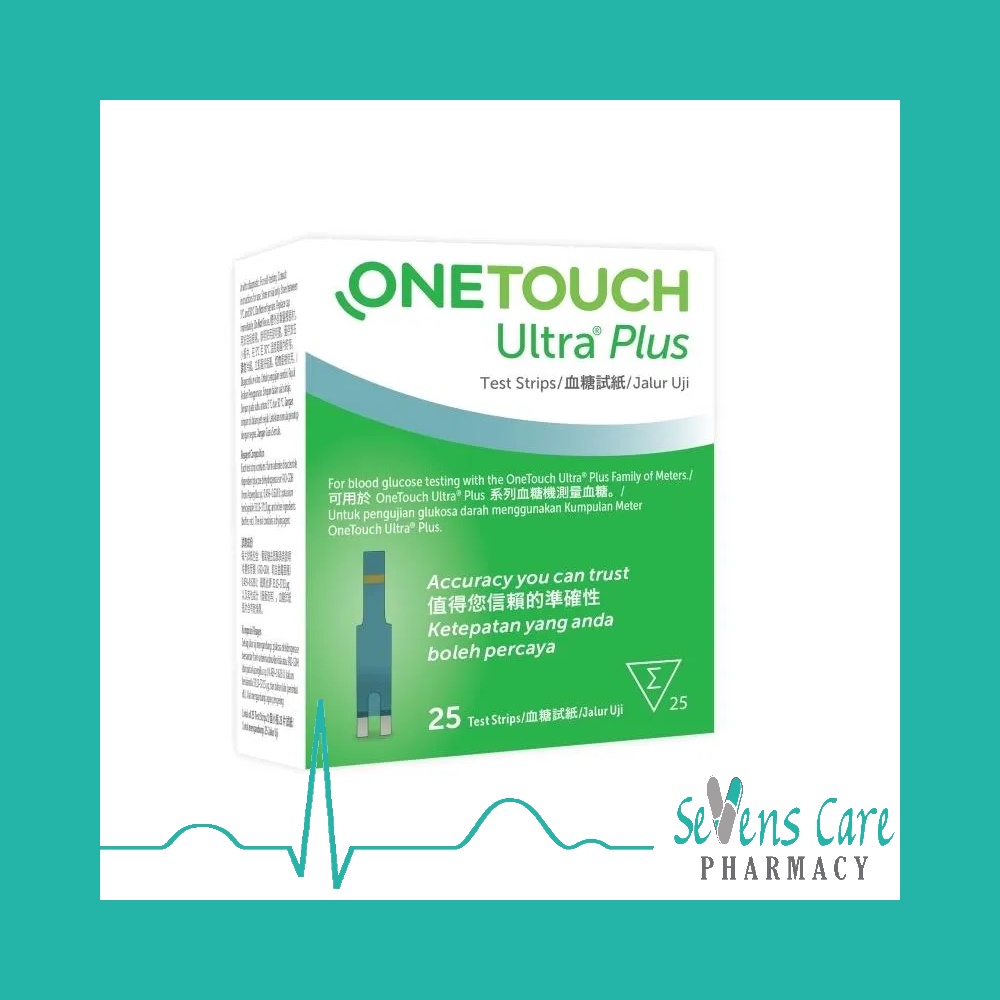 ONE TOUCH ULTRA PLUS FLEX BLOOD GLUCOSE TEST STRIPS (BOX OF 25 STRIPS ...