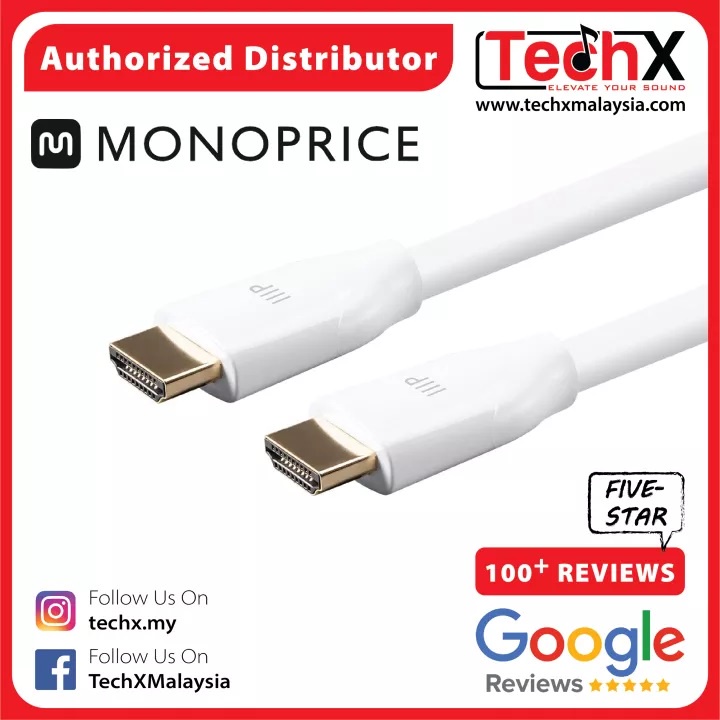 Monoprice Certified Premium High Speed 4K HDMI Cable (white) | Shopee ...