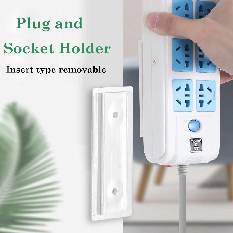 Self Adhesive Power Strip Fixator Punch-Free Wall-Mounted Power Strip ...