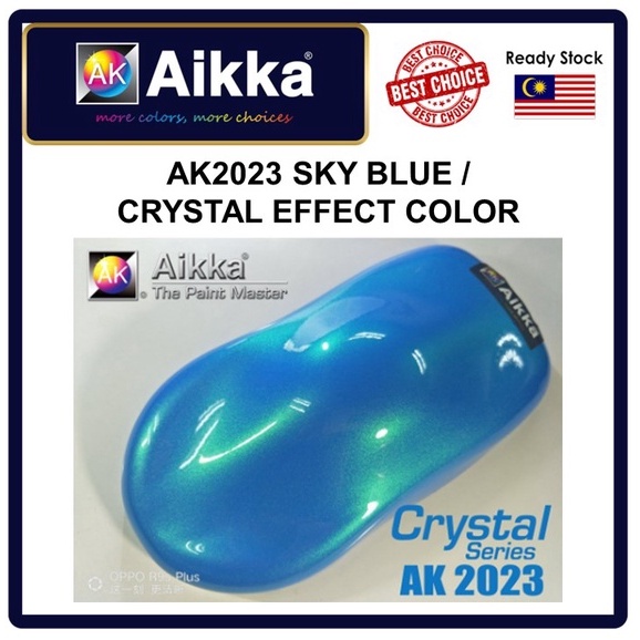 AIKKA Paints AK2023 Crystal Effect Colour / SKY BLUE / Warna Cat Kereta ...