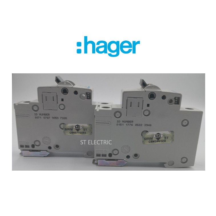 ORIGINAL HAGER MCB MY Series 6A 10A 16A 20A 32A 40A 1 Pole 4.5KA (SIRIM APPROVE) | Shopee Malaysia