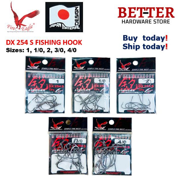 🔥LAST STOCK🔥 Fire Eagle Fishing Hook DX 254 S Mata Rawai Pancing Mata ...