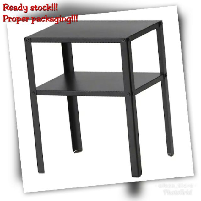 🔥 Original 🔥 KNARREVIK Bedside Table, Black, 37x28 cm / Meja Tepi ...