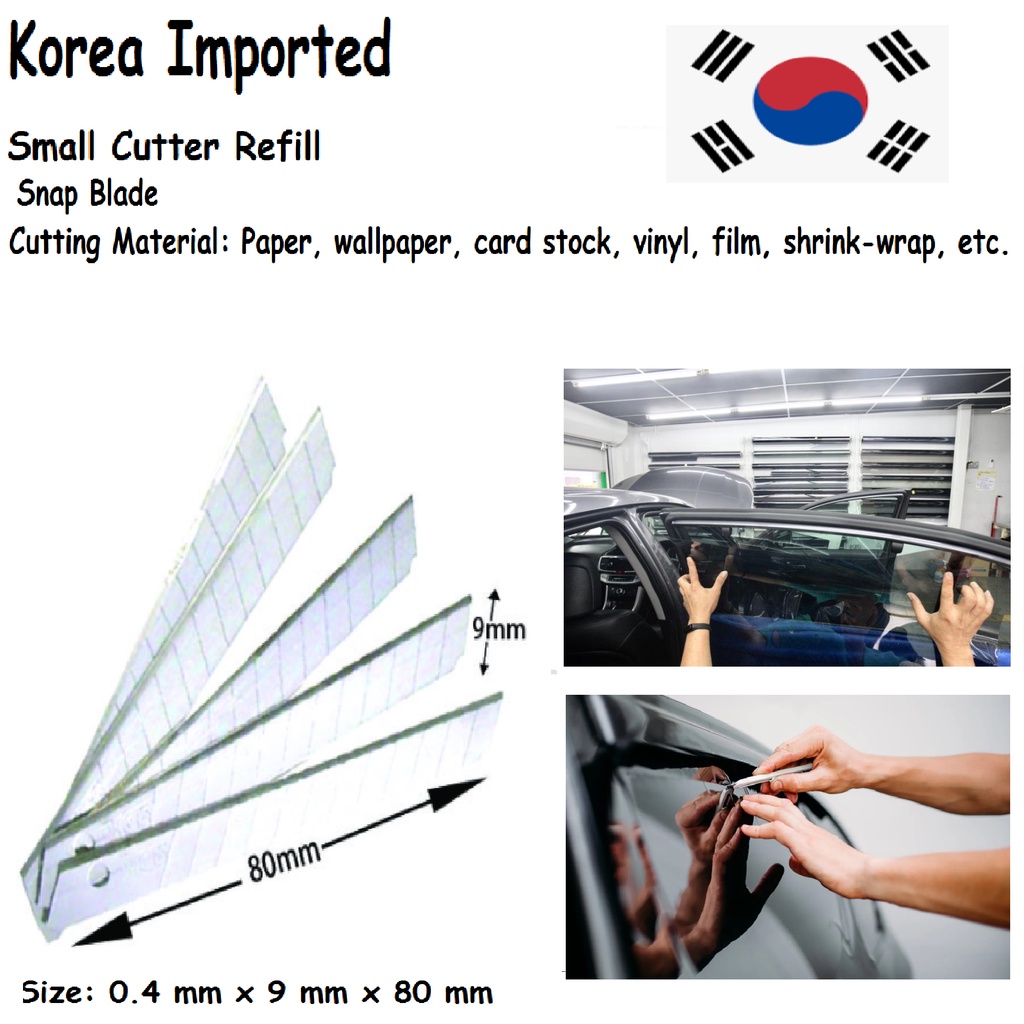 Korea Imported Tinted Film Small Cutter Blade Refill (100 pcs/box ...