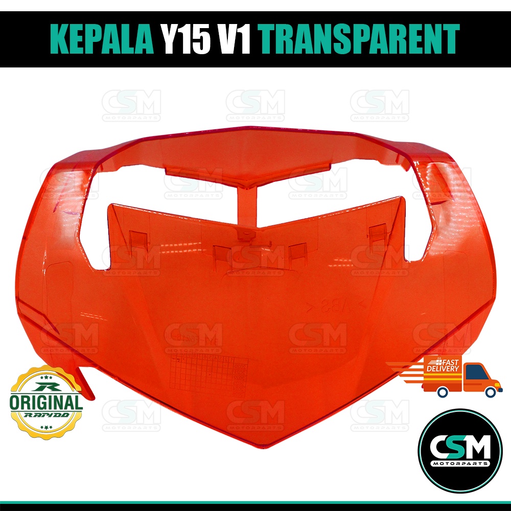 Yamaha Y15 Ysuku Y15ZR Handle Bar Cover Kepala V1 & V2 / Visor Cap Y15 V2 KEPALA TRANSPARENT ...