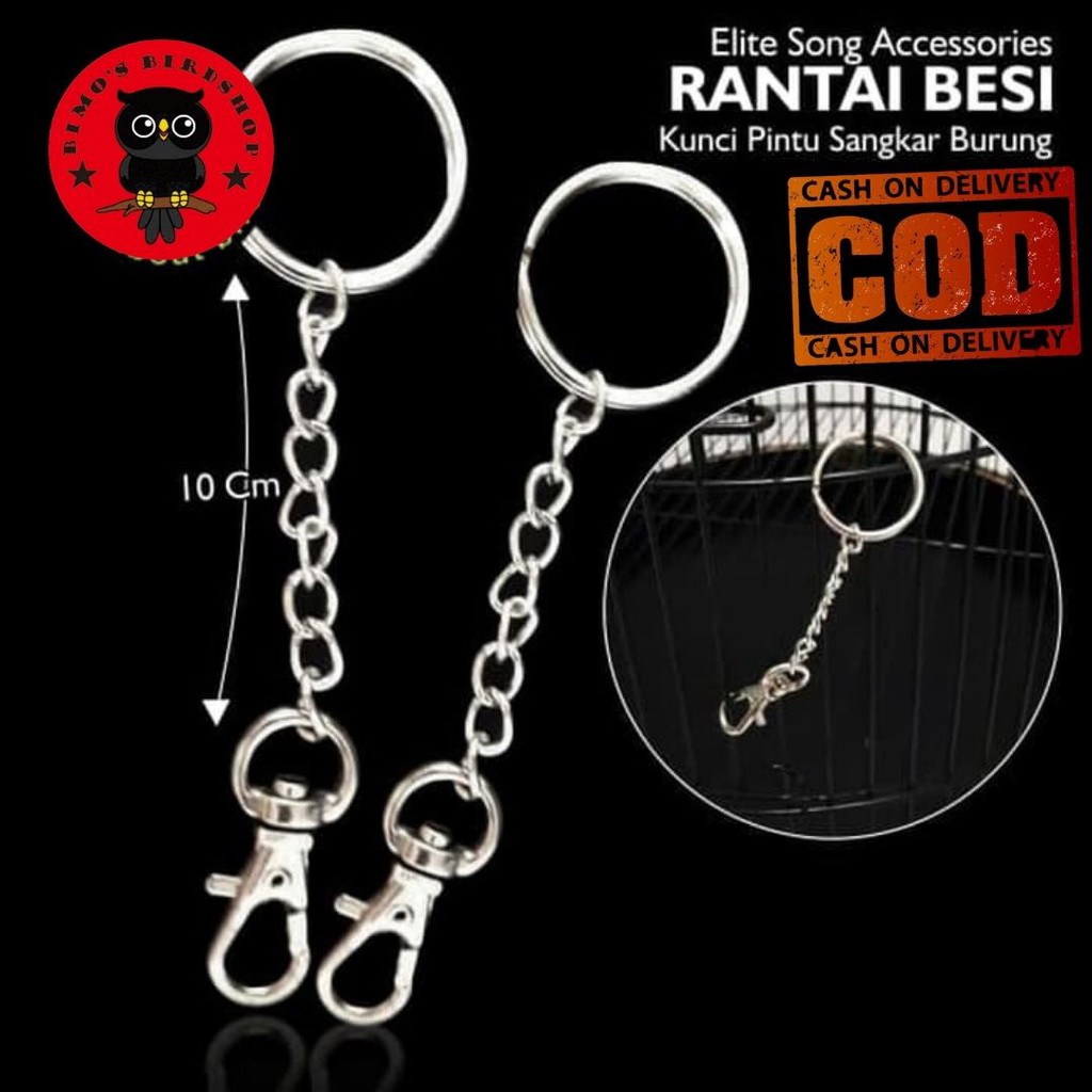 Iron LOCK CHAIN SAFETY CAGE CHAIN DOOR LOCK BIRD CAGE | Shopee Malaysia