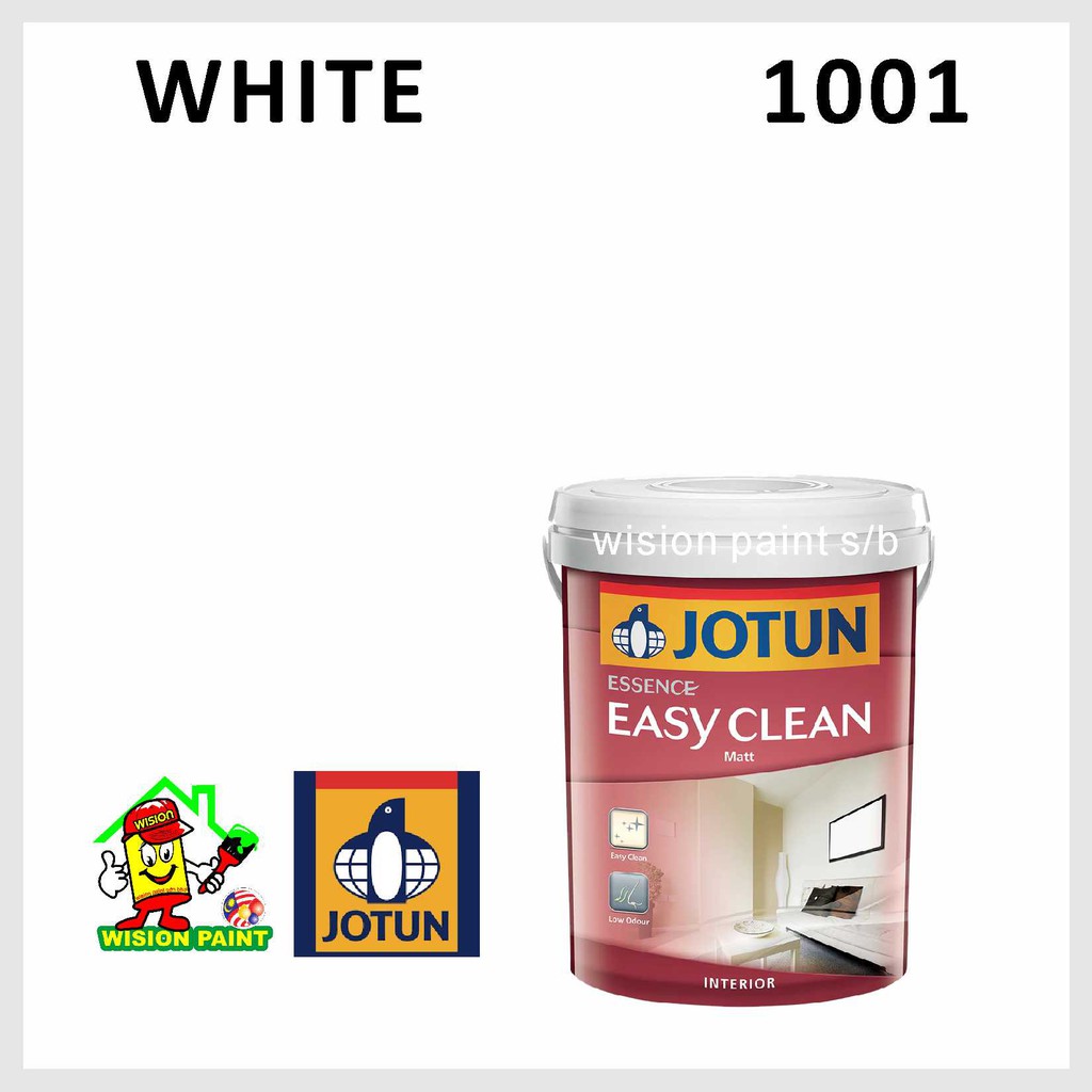 WHITE 1001 ( 1L ) JOTUN ESSENCE EASY CLEAN INTERIOR MATT FINISH / EASY ...