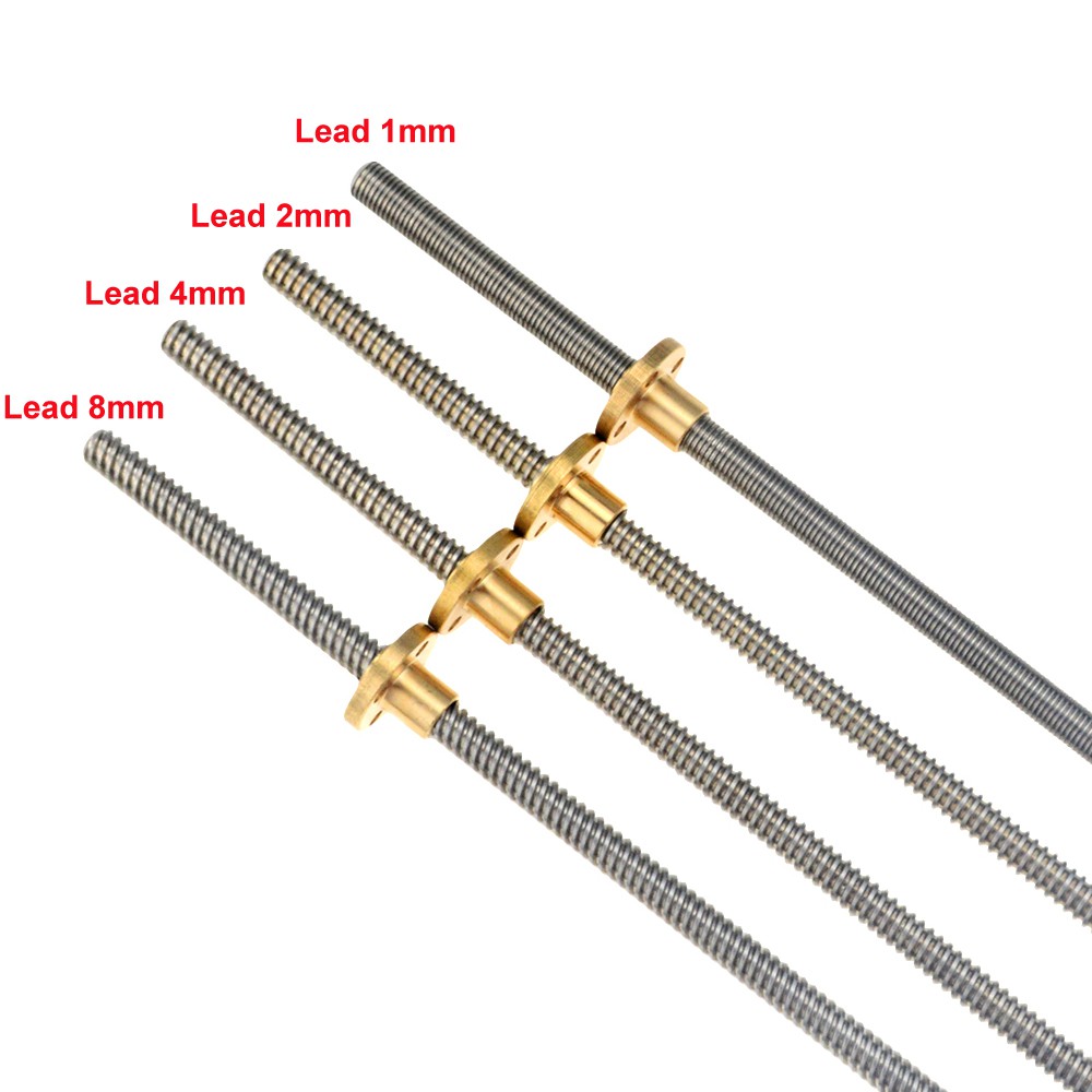3D Printer CNC THSL-300-8D Trapezoidal Rod Lead Screw Thread 8mm T8 ...