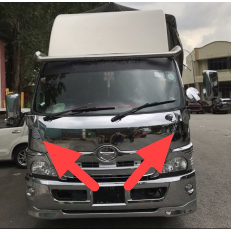FZ Hino Dutro 300 WU720 Chrome Corner Panel (RH / LH) | Shopee Malaysia