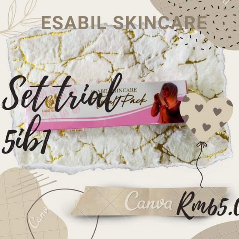 Set trial Esabil skincare 5g (with free gift) | Shopee Malaysia