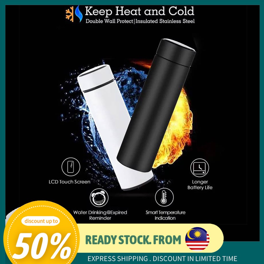 🔥Ready Stock🔥DTB 500ML Fashion LED Smart Display Temperature Flask ...