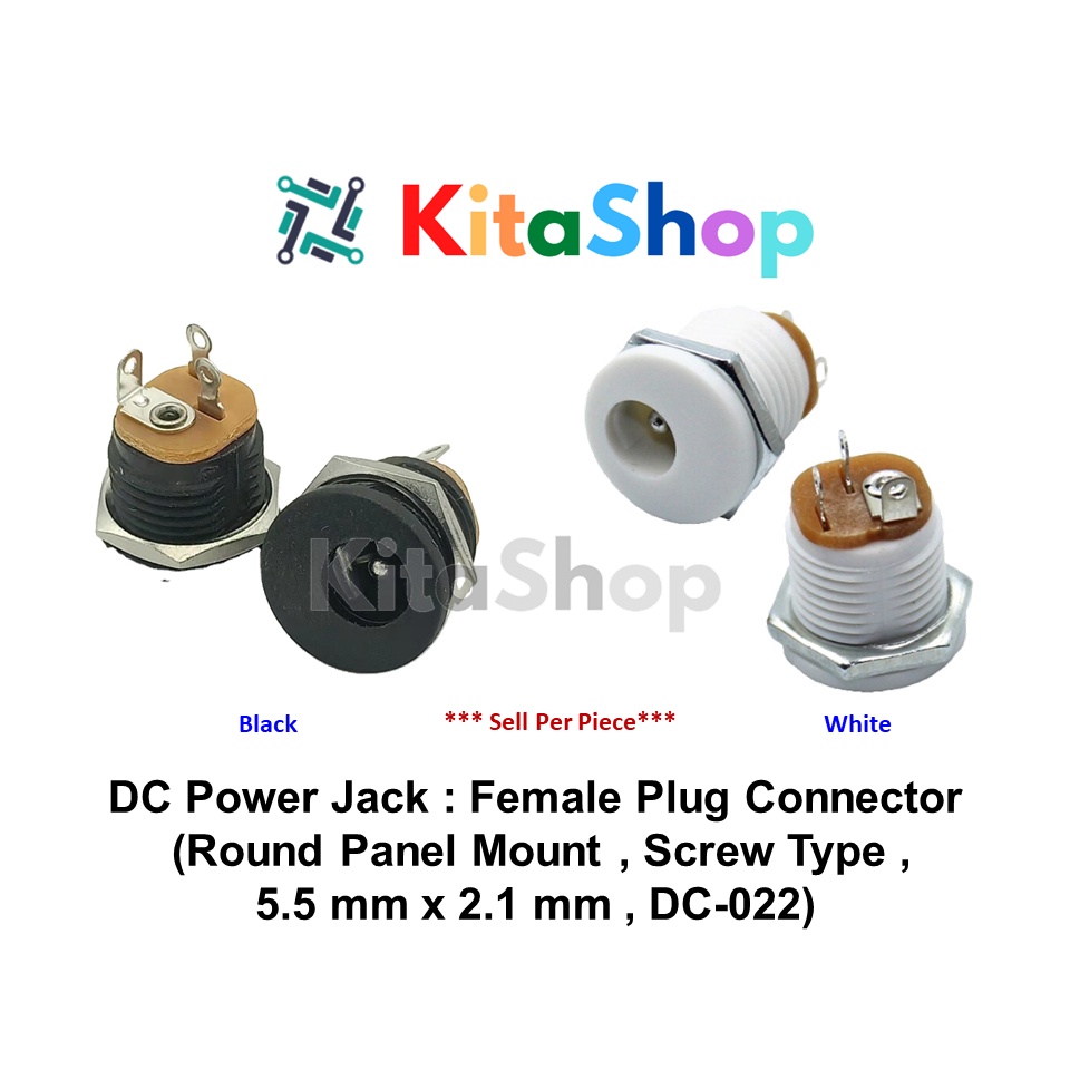 Female DC Jack Connector (Screw Type-2.1 mm) | Shopee Malaysia