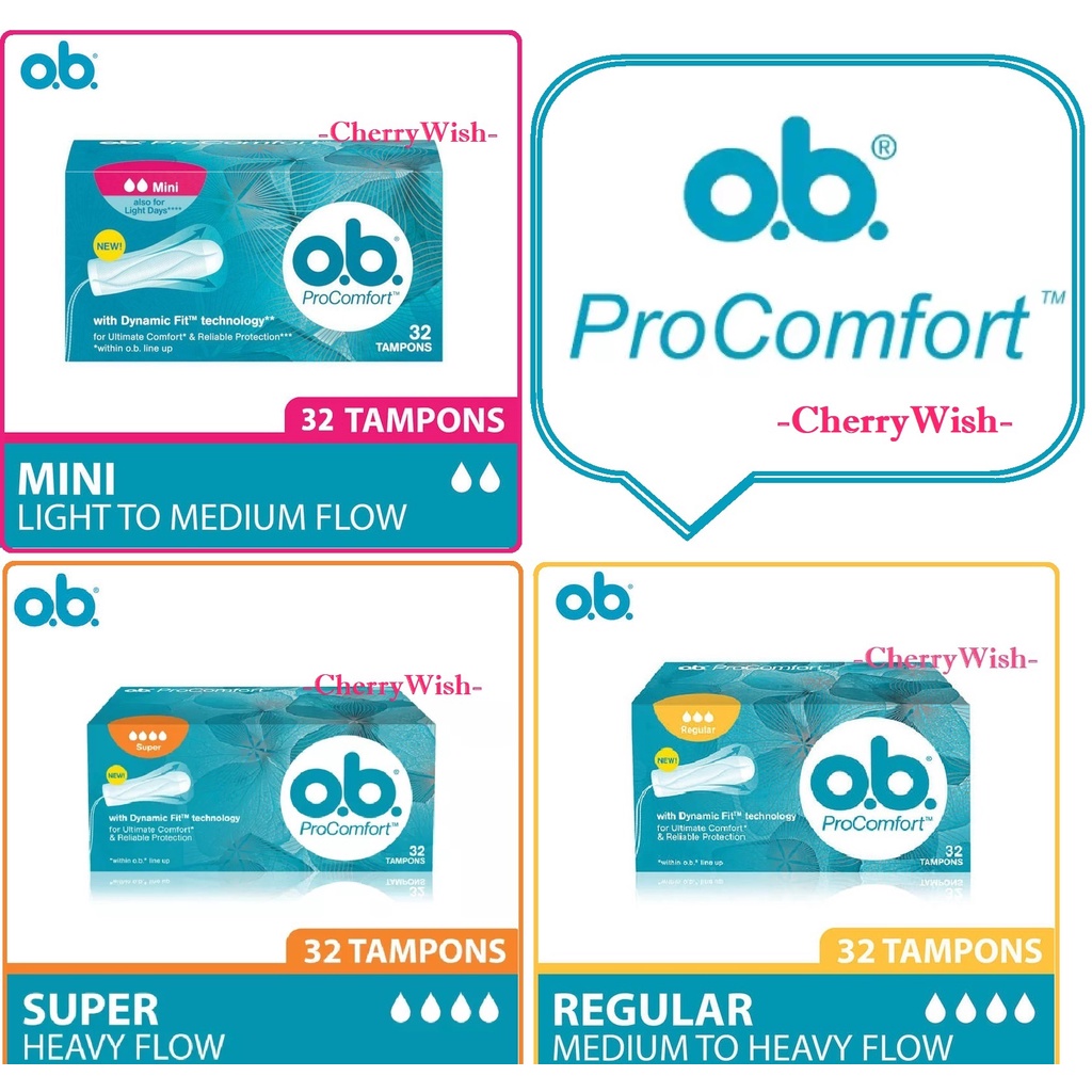 (32s) O.B. Pro Comfort MINI / REGULAR / SUPER Tampon OB | Shopee Malaysia