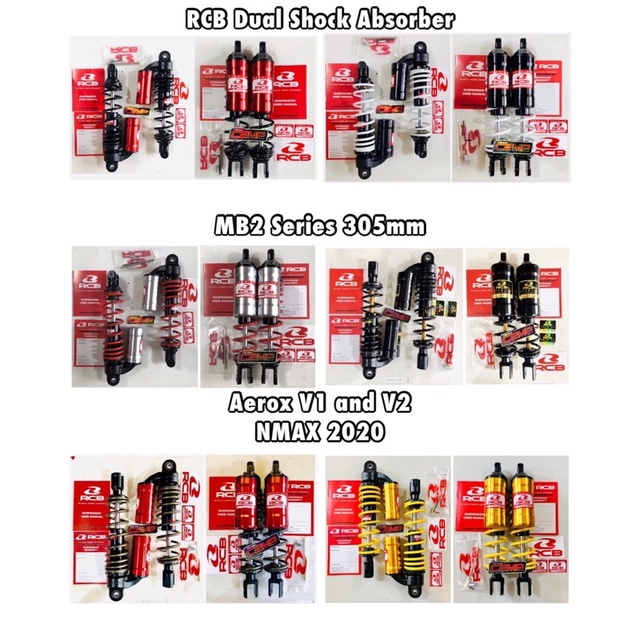RCB Dual Shock MB2 Series 305mm Aerox V1 and V2, NMAX v2 v2.1 | Shopee ...