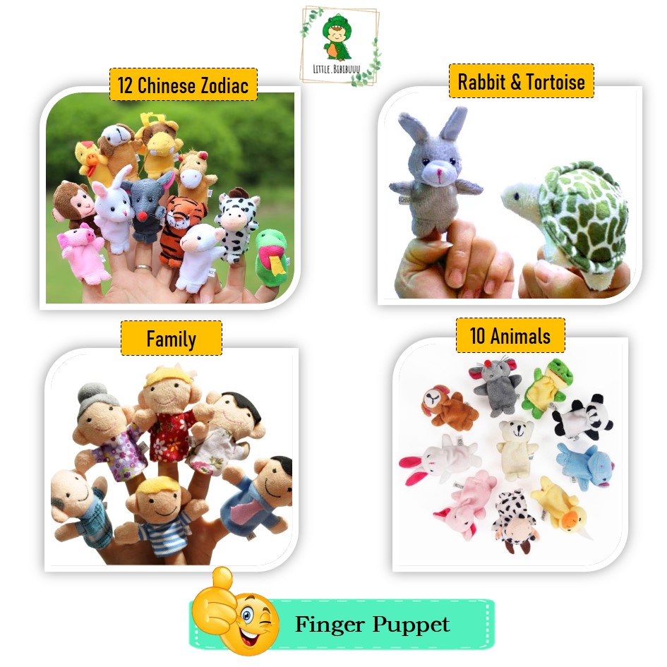 Story Telling Finger and Hand Puppet/ Soft Toy/ Plush Toys - 12 Chinese ...