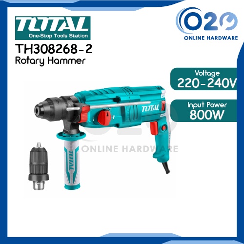 TOTAL TH308268-2 Rotary Hammer Drill Bit Mesin Gerudi Drill Machine ...