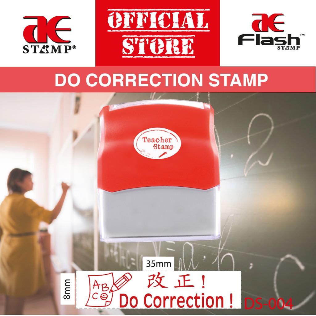 Teacher Stamp | Do Correction Stamp | Rubber Stamp for Teacher | Shopee ...
