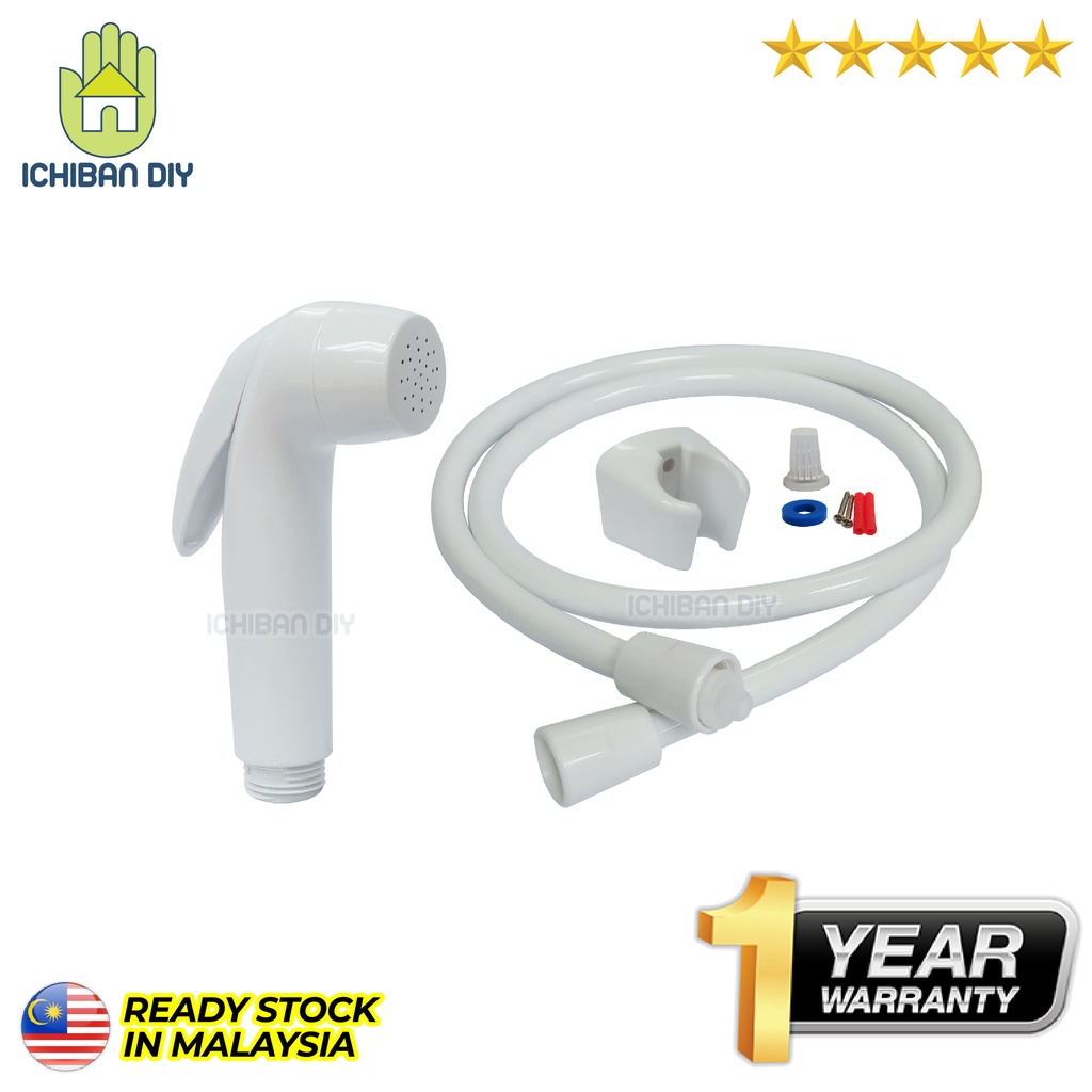 Hand Bidet 301 + 1.2m Hose Set Toilet Spray Water Pipe Plastic PVC ...
