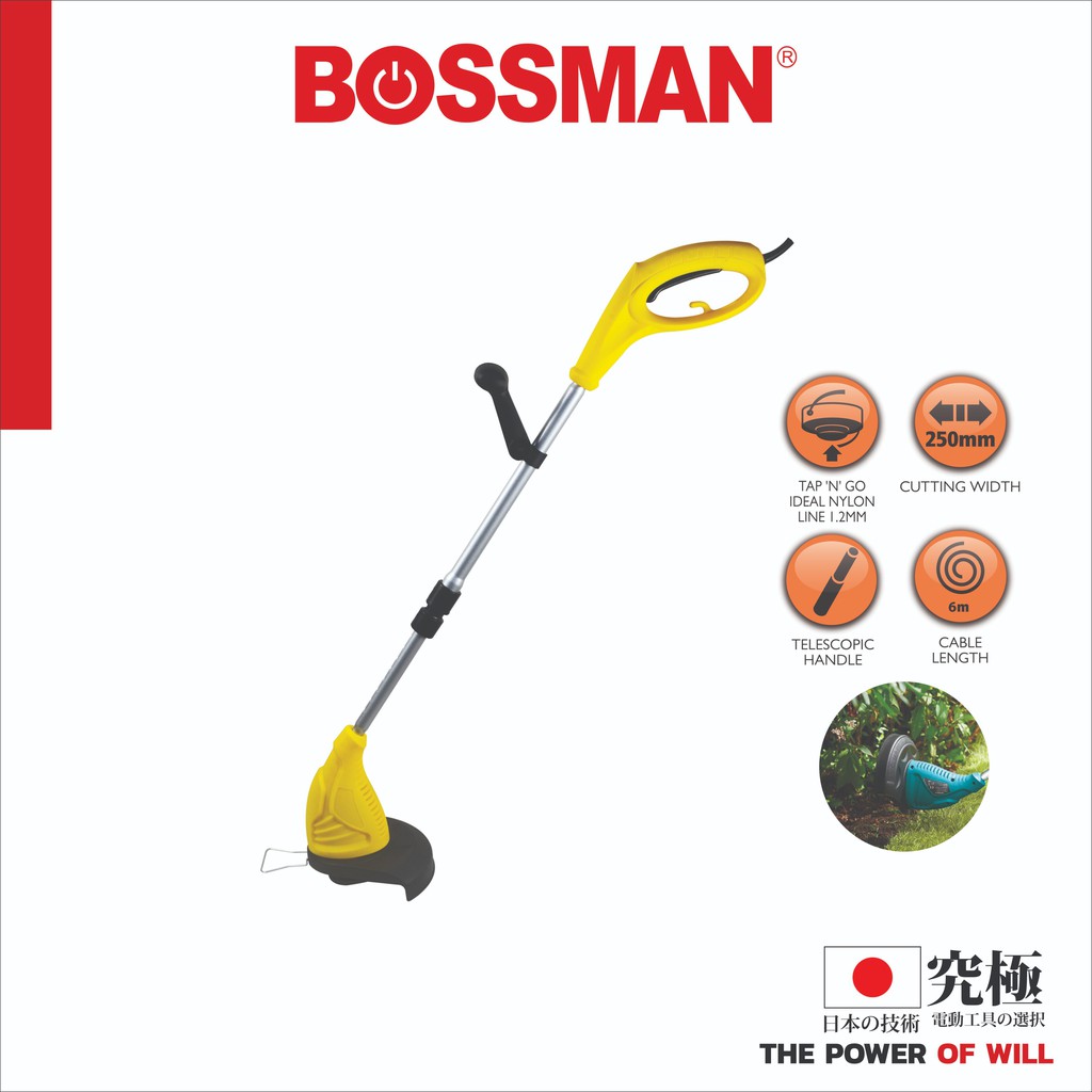 BOSSMAN - Electric Grass Trimmer 350W Corded BGTE350 | Shopee Malaysia