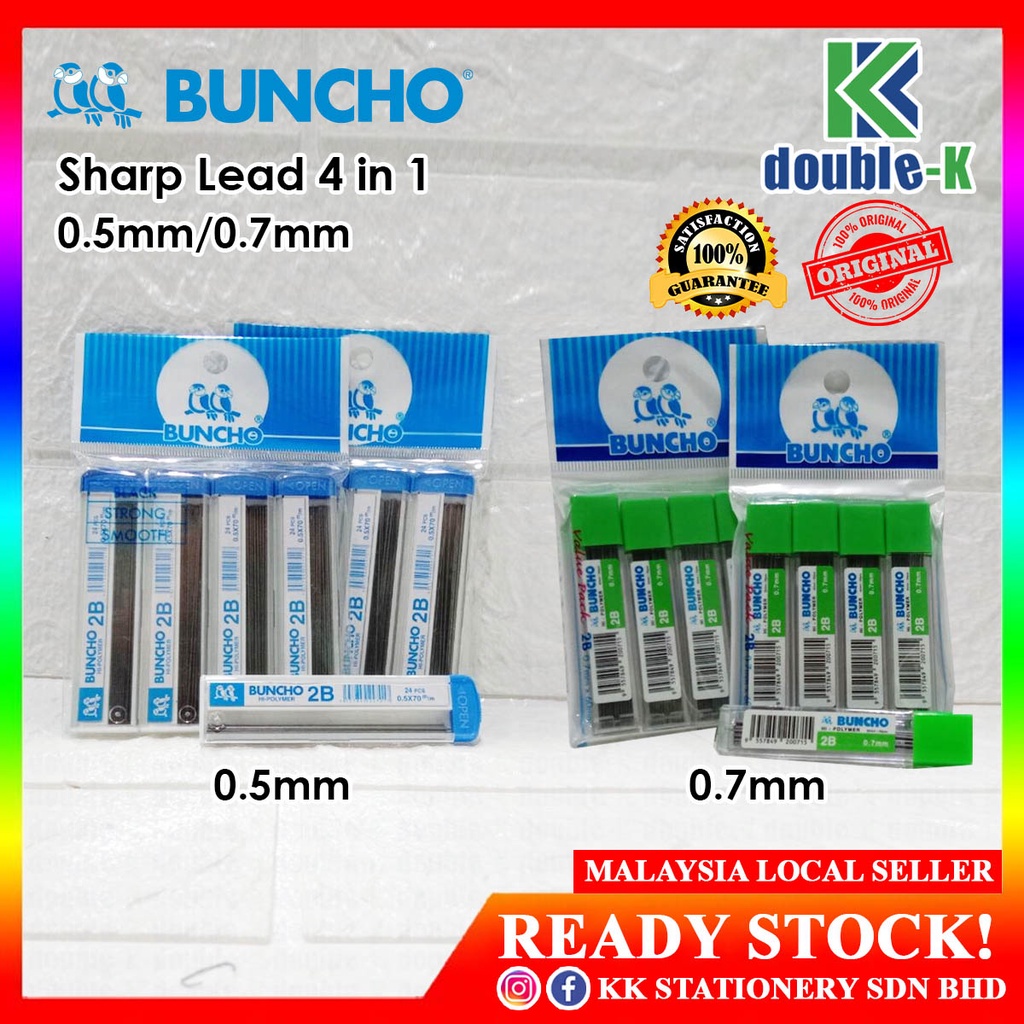 Buncho 0.5mm/0.7mm 4 IN 1 Sharp Lead RM16.00- RM21.00/ 5 pack | Shopee ...