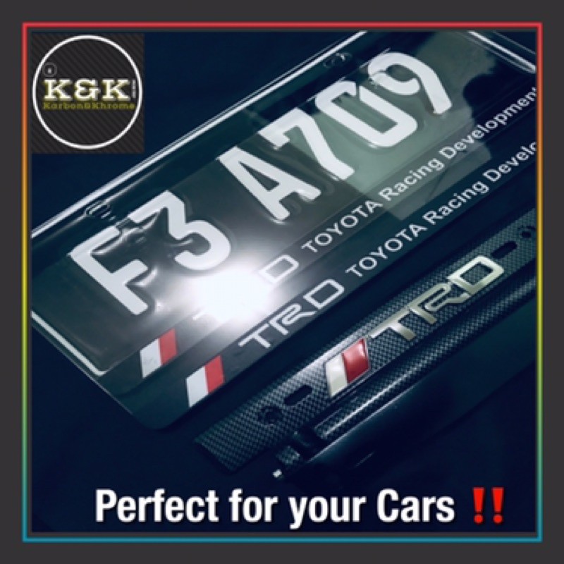 TRD Combo Deal License Plate Cover and Racing Plate Tilt Holder Free ...