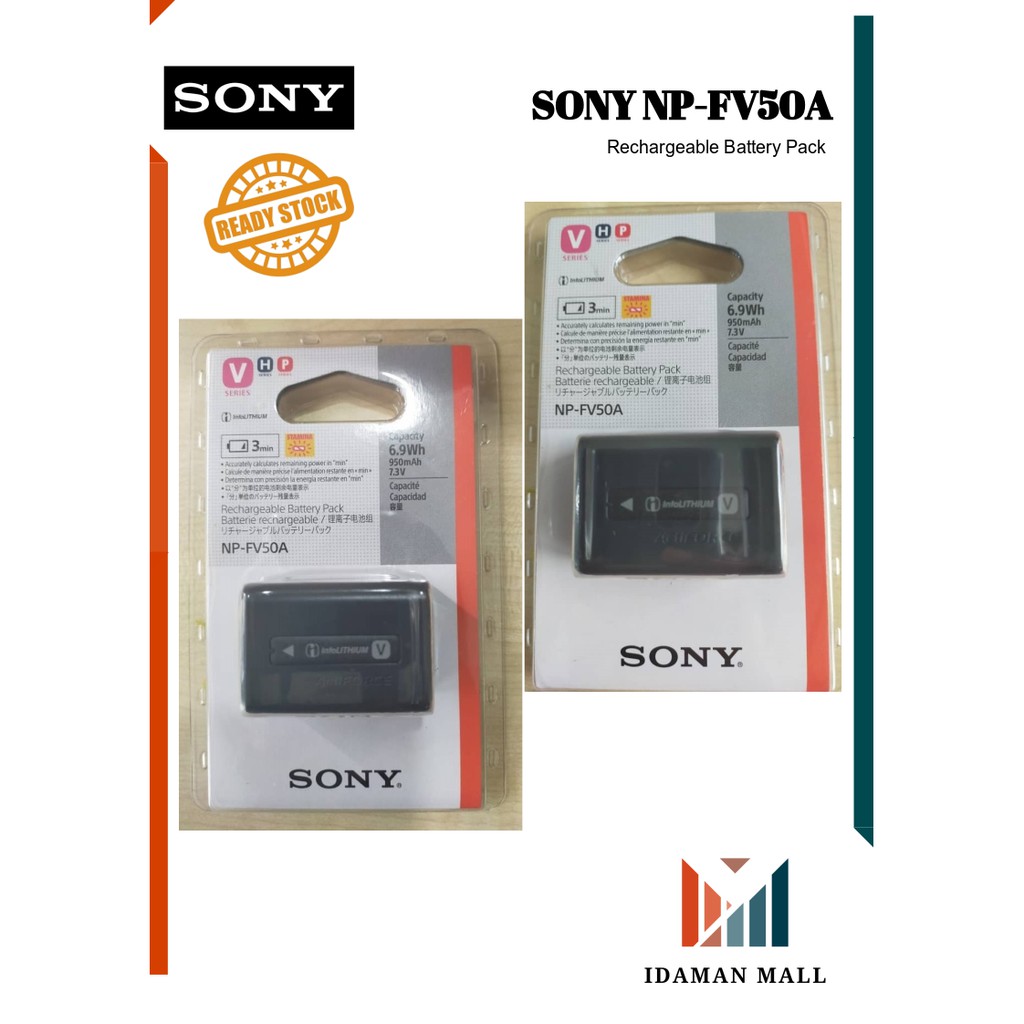 (READY STOCK) SONY NP-FV50A V-series Rechargeable Battery Pack | Shopee Malaysia