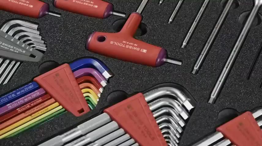 PB SWISS TOOLS 9pcs Allen Key L-Wrench Set Long Handle with Ball Point ...