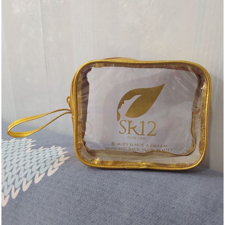 SR12 LOGO GOLD MIKA POUCH | Shopee Malaysia