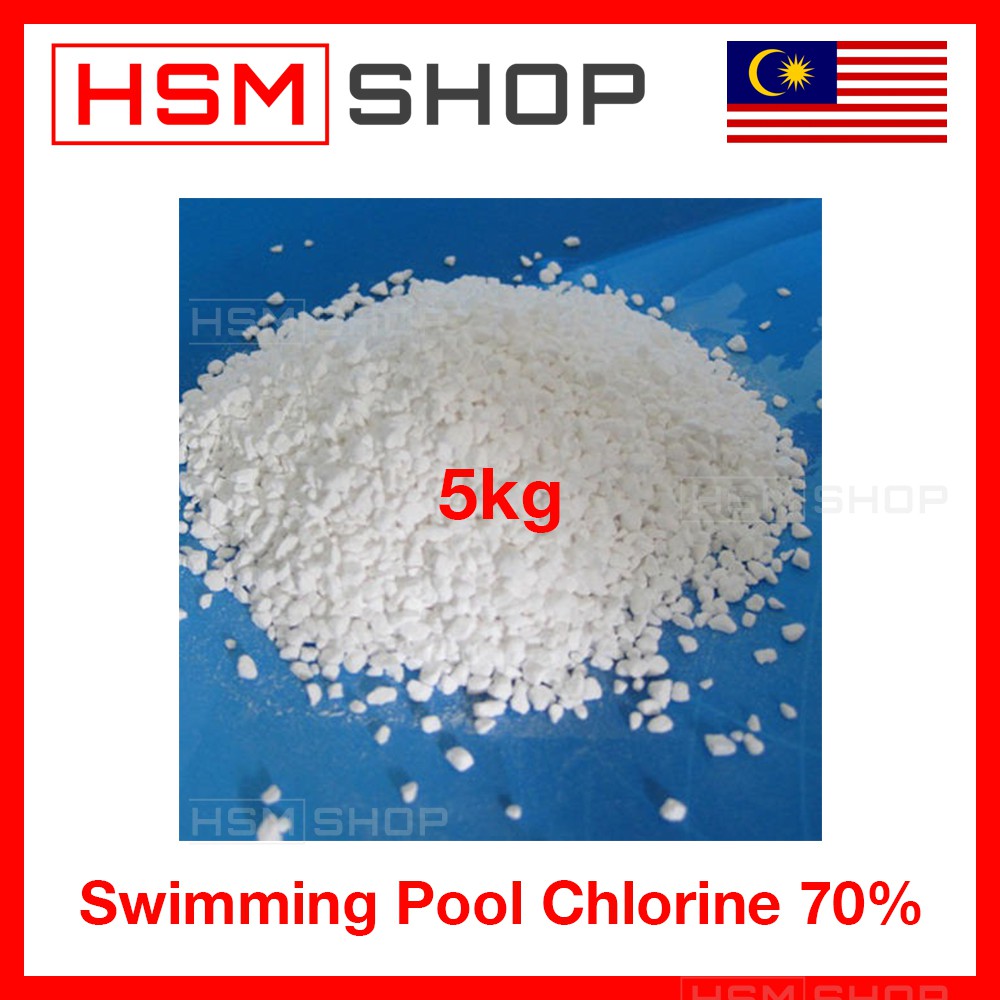 [READY STOCK] 5kg SWIMMING POOL CHLORINE POWDER / GRANULAR 70% ...