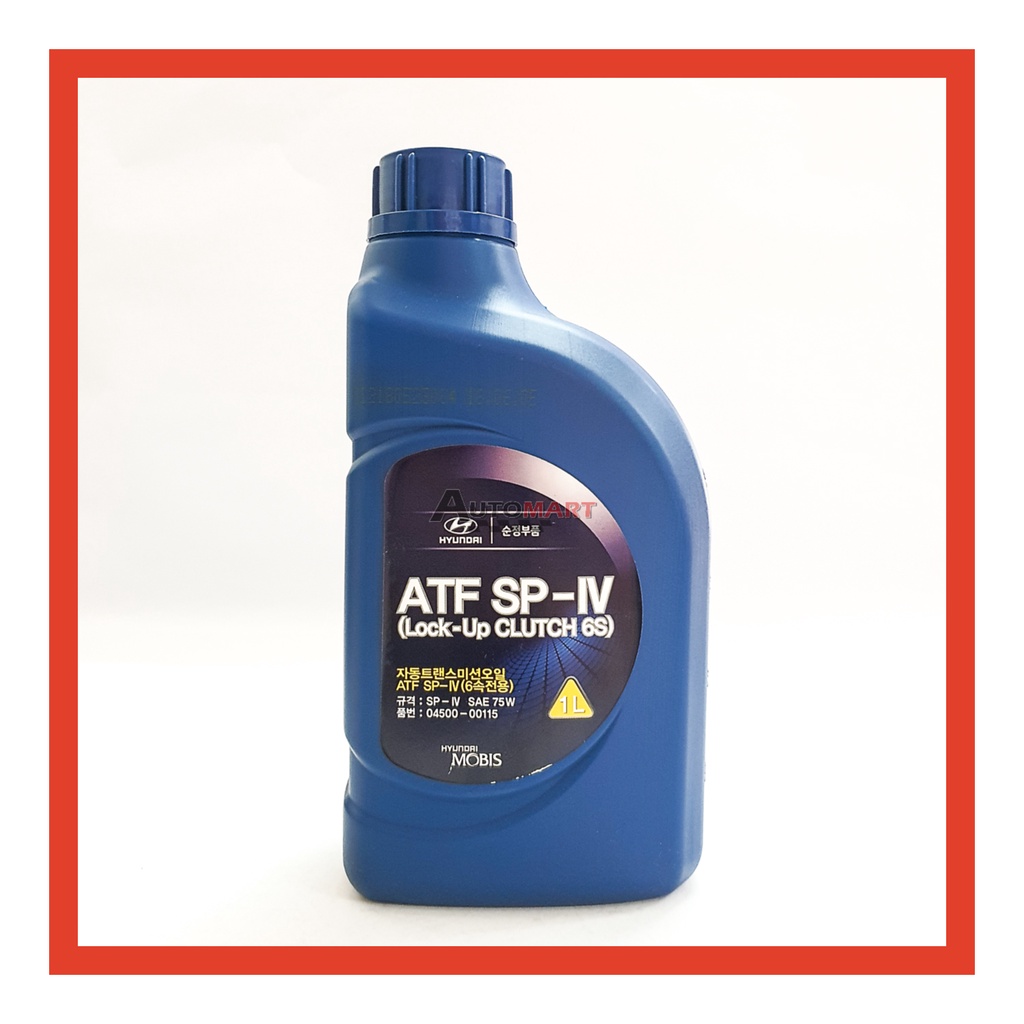 ORIGINAL HYUNDAI 04500-00115 ATF SP-IV 1L 6-SPEED TRANSMISSION HYUNDAI ...