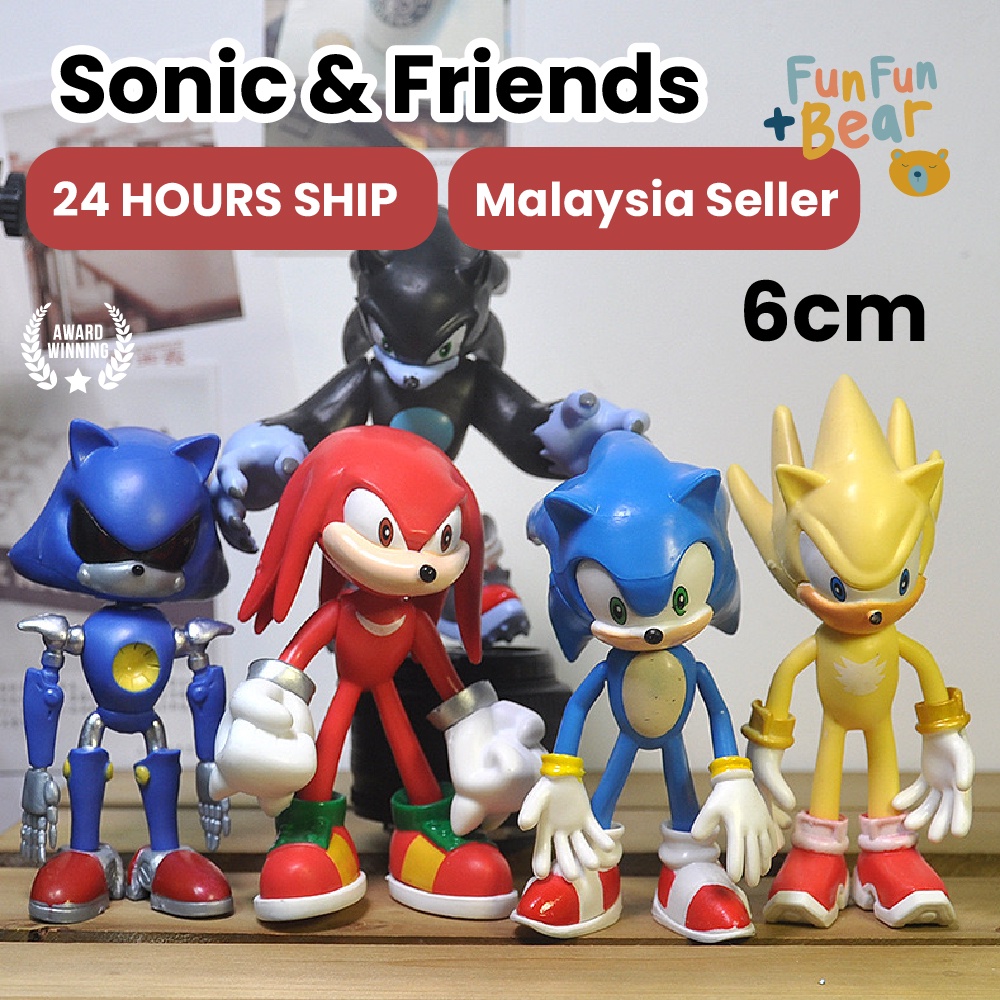 6 Pieces/Set Super Sonic The Hedgehog Doll Action Figure Ultrasonic ...