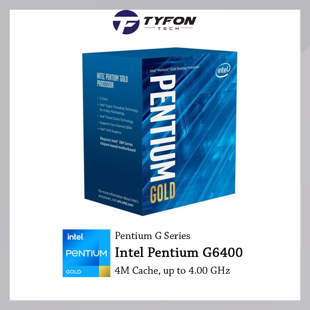 Intel Pentium Gold G6400 2 Cores 4 Threads LGA1200 Desktop Processor ...