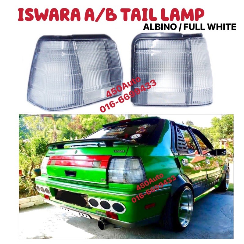 PROTON ISWARA CC3 1993 AEROBACK HATCHBACK TAIL LAMP ALBINO SET // TAILLAMP TAIL LIGHT LAMPU ...