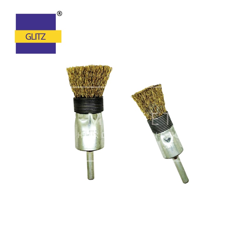 GLITZ RING TYPE END BRUSH - BRASS COATED 0.3MM WIRE END BRUSH WITH SHANK 6MM - 1 PC | Shopee ...