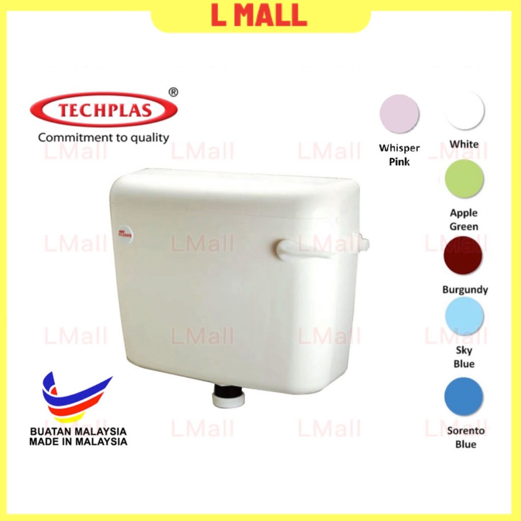 SEMENYIH TECHPLAS Elegen Flush Low Level 9L Plastic Flush Cistern ...