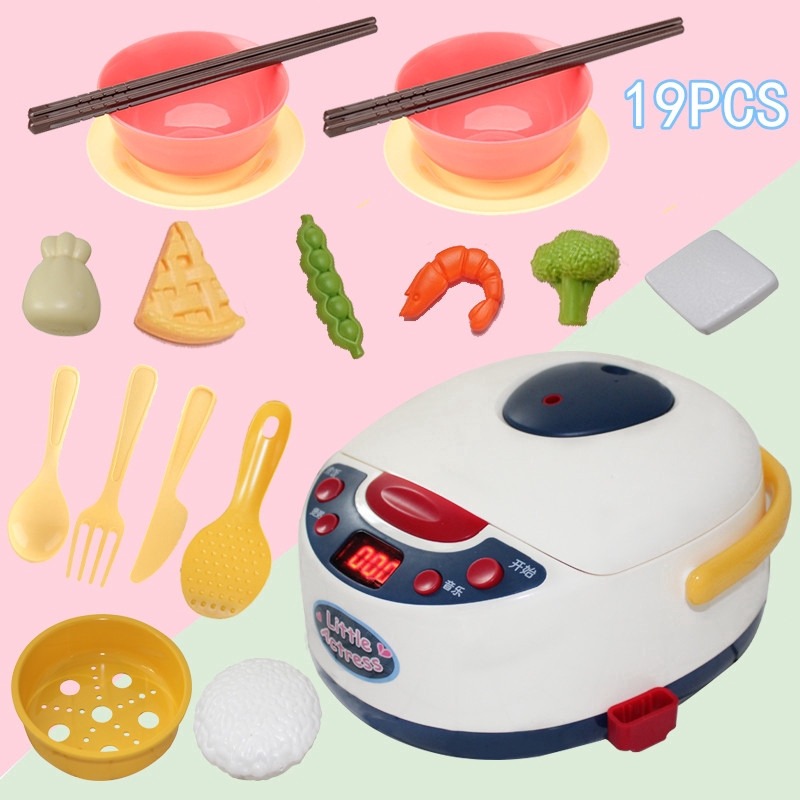 Pretend Play Set Kitchen Toys Rice Cooker Cooking Toys Simulation Role ...