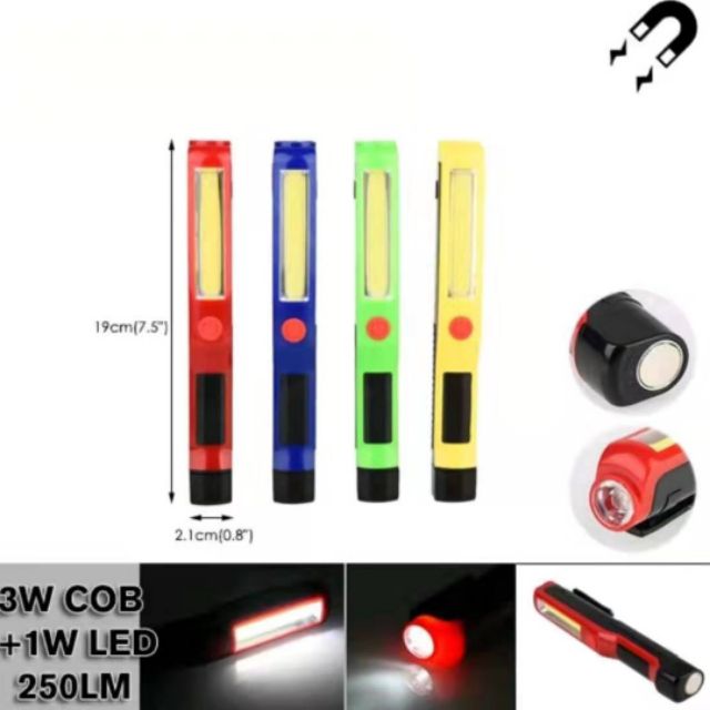 COB LED Multifunction Work Light With Bottom Magnet Flashlight | Shopee ...